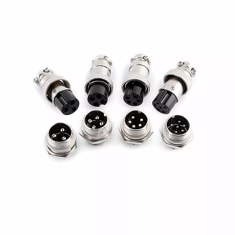 Male and Female GX16 Connector Set (Multiple Pin Options) – CNC Online SA