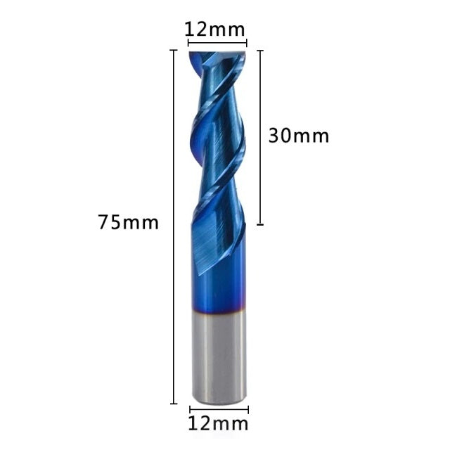 Double Flute End Mill Up-cut (Multiples Size Options) – CNC Online SA